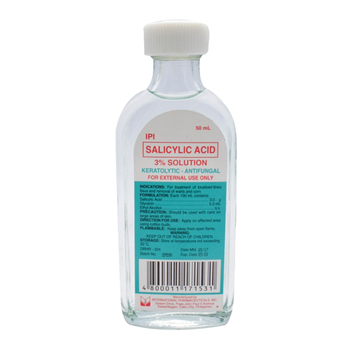 IPI Salicylic Acid 3% Solution 50ml price in the Philippines | MedsGo Pharmacy